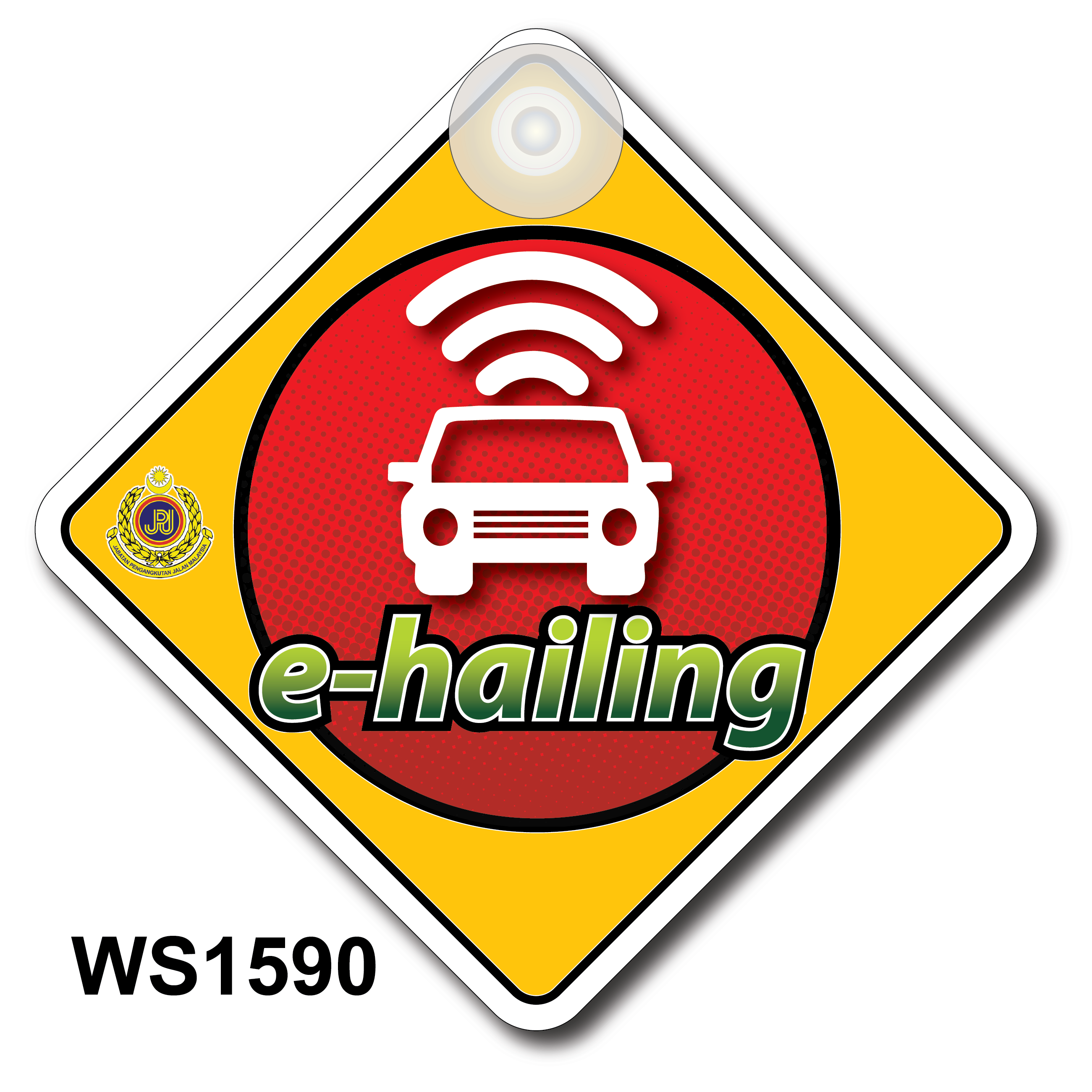 E-HAILING CAR WINDOW DECAL STICKER (PP BOARD) 150X150MM (WE ACCEPT ...