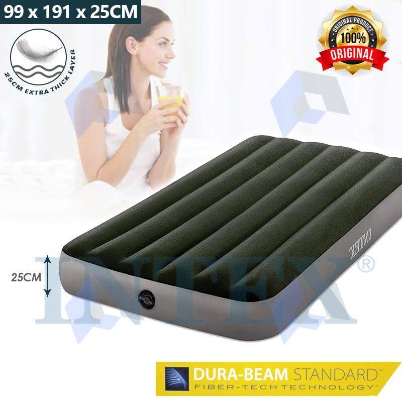 INTEX 64107 0.99M DURA-BEAM Fiber-Tech Extra Thick Inflatable Air Bed ...