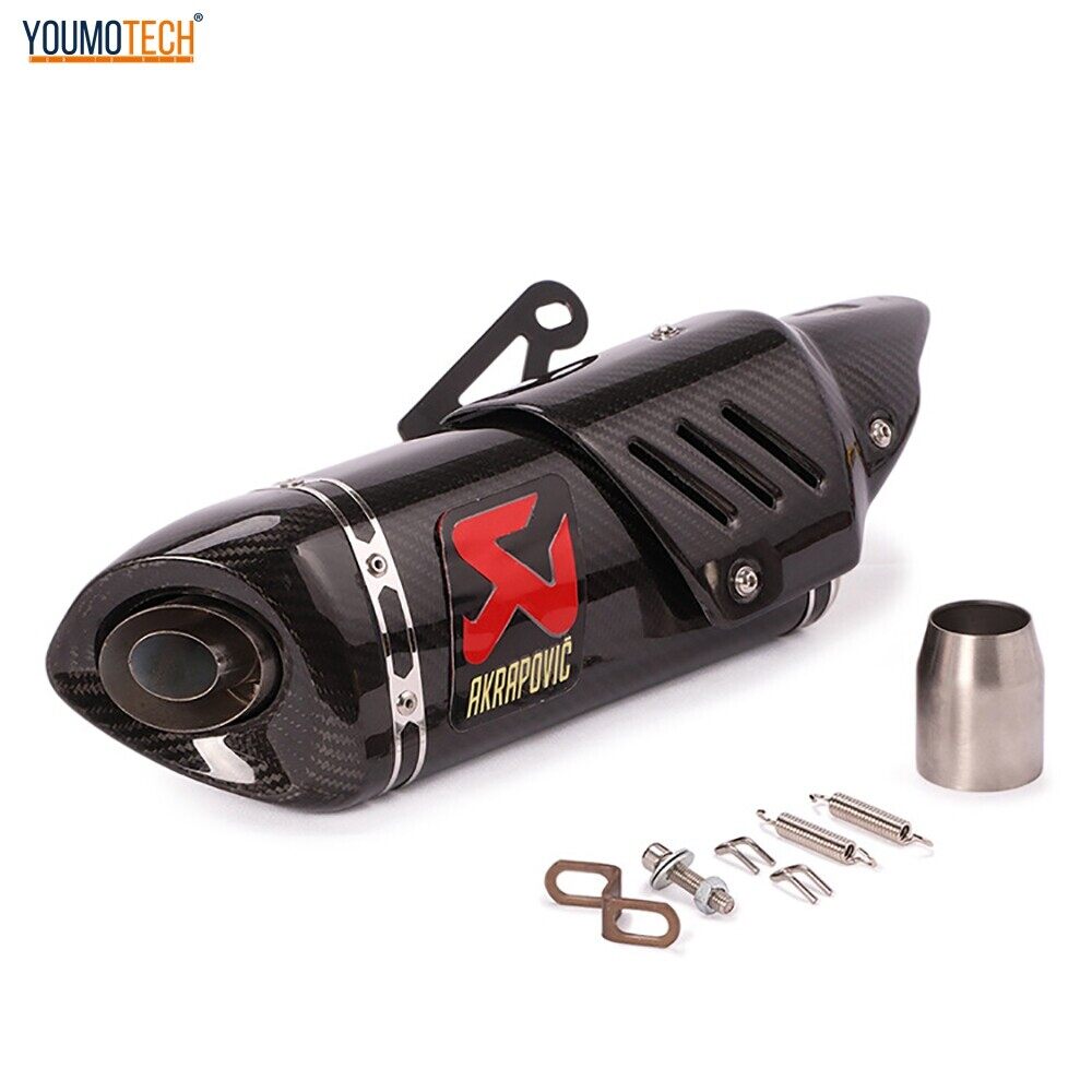 51mm Motorcycle Exhaust Muffler Evo Carbon Fiber Exhaust Pipe CNC Aluminium Alloy Carbon Fiber ...