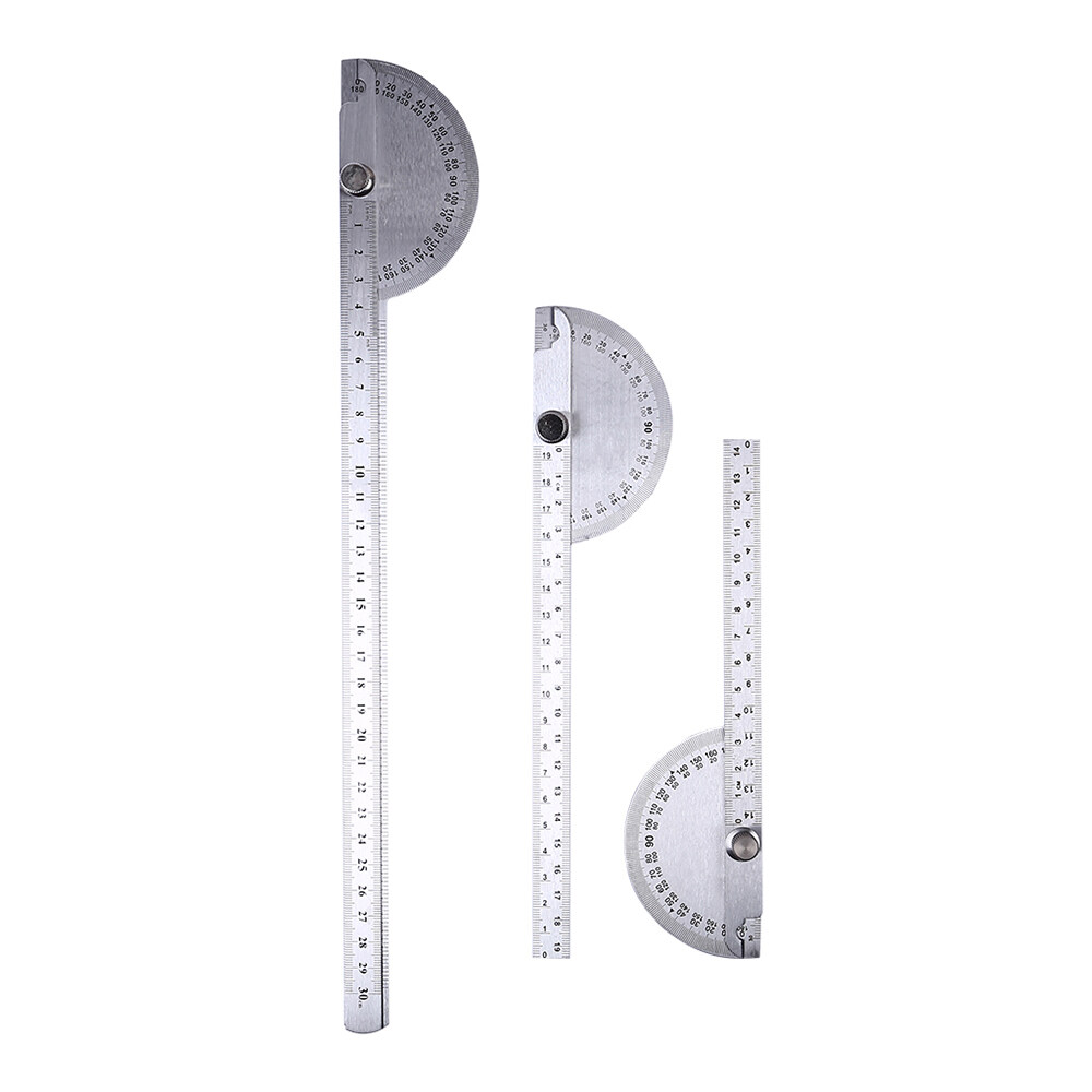Stainless Steel 180 Degree Protractor Angle Finder Rotary Woodworking ...