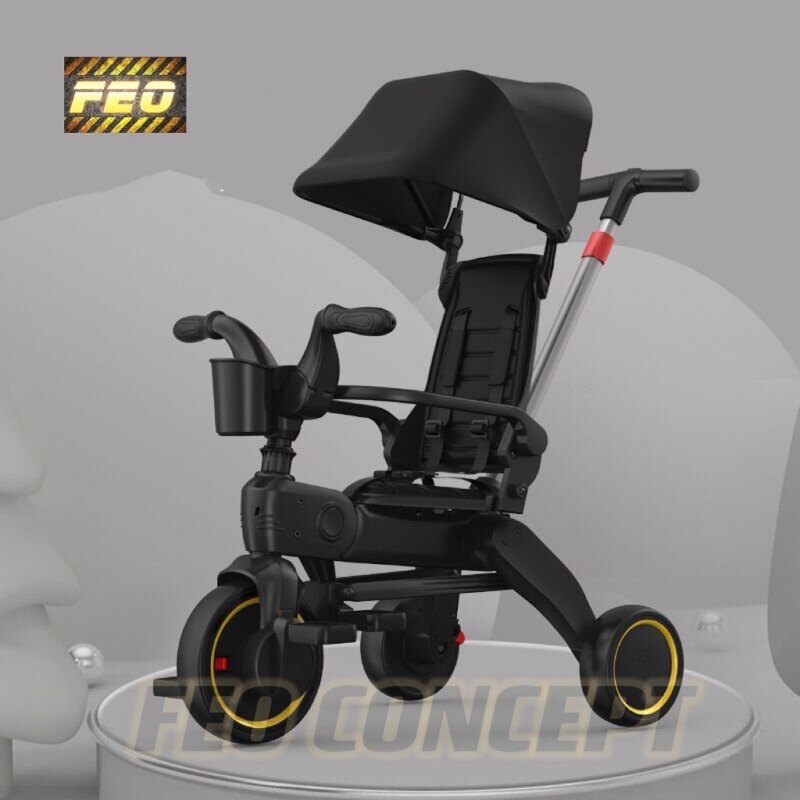 [CABIN SIZE]S3 4in1 Folding Tricycle For Kids Travel Stroller Baby ...