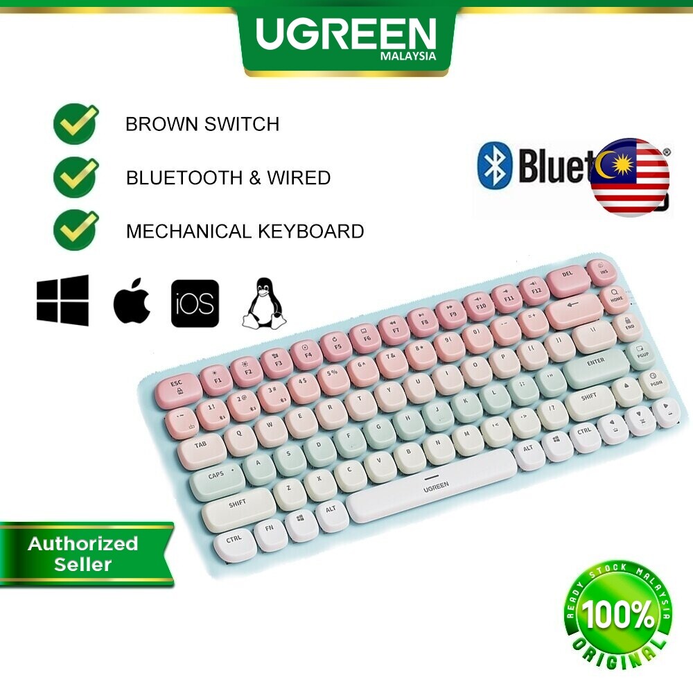 UGREEN Mechanical Bluetooth Keyboard Brown Switch Gaming Keyboard ...