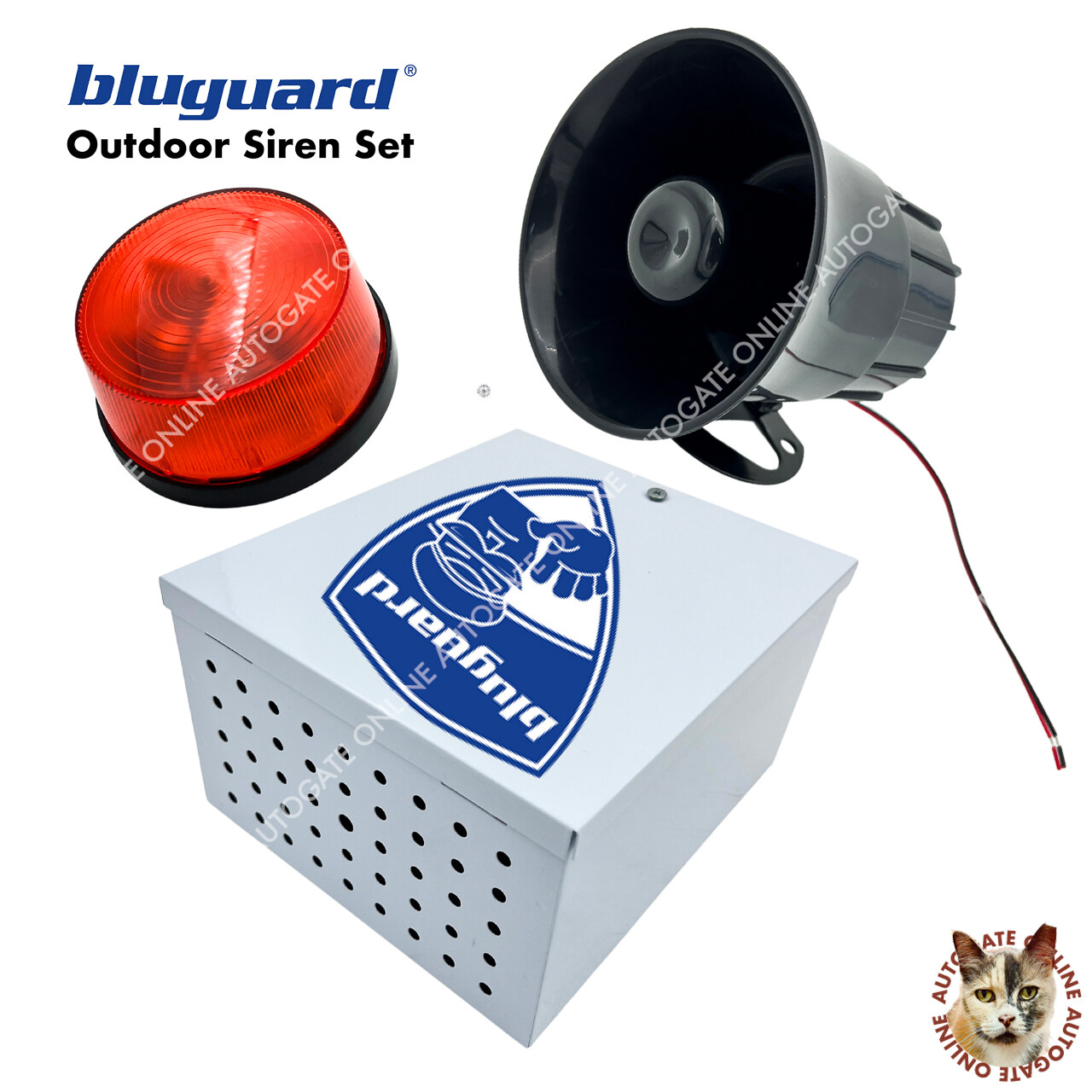 ALARM SIREN SET WITH METAL BOX,SIREN HORN,STROBE LIGHT / ALARM SYSTEM | Lazada