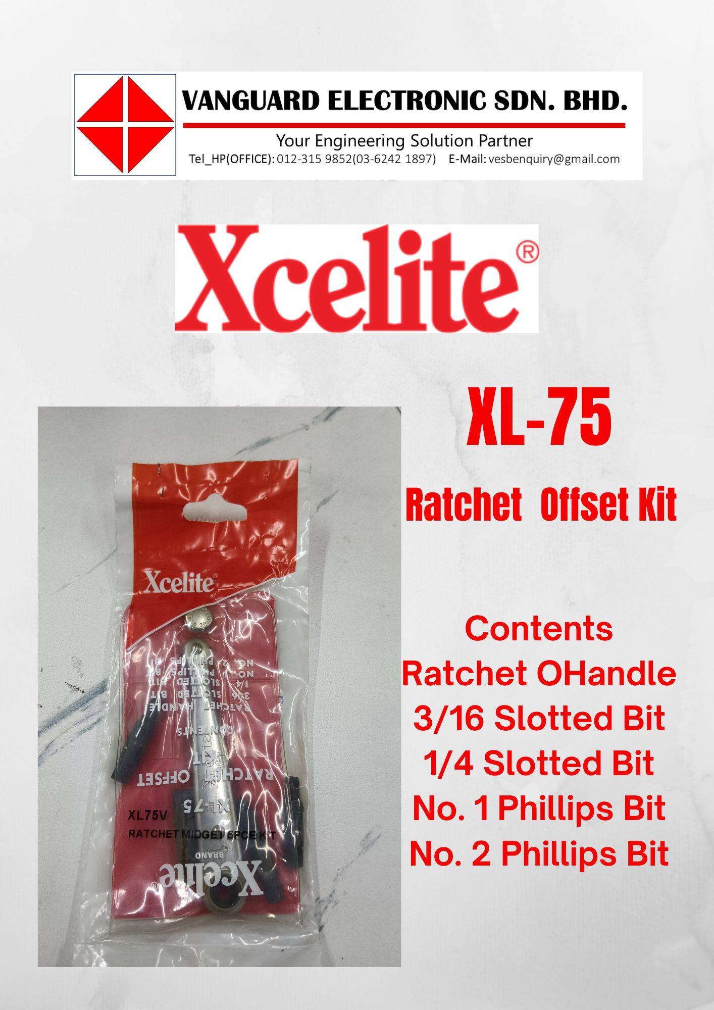 Xcelite Ratchet Offset Kit XL-75 | Lazada