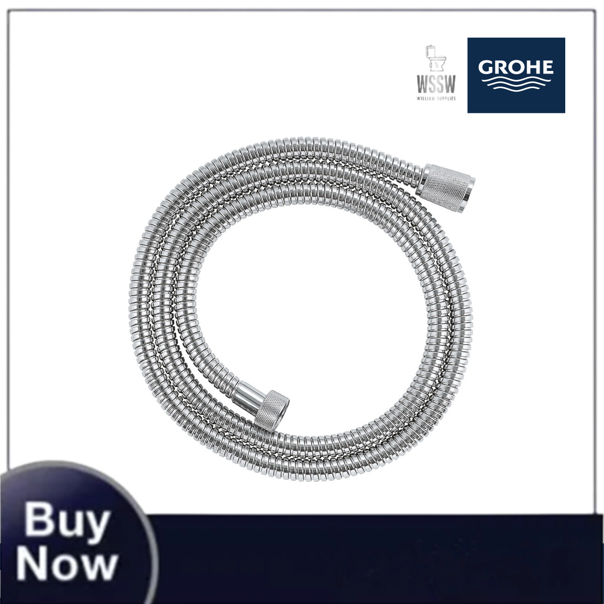 GROHE 1500MM RELEXAFLEX METAL LONGLIFE METAL SHOWER HOSE 28143000 | Lazada