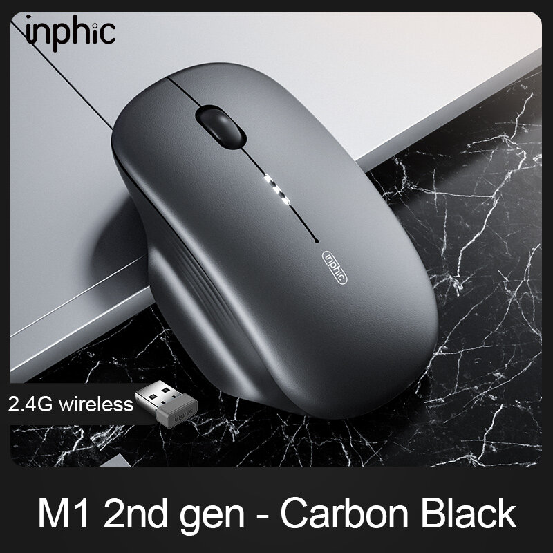 inphic M1 2.4GHz Wireless Mouse Rechargeable Silent Mouse 1600DPI ...