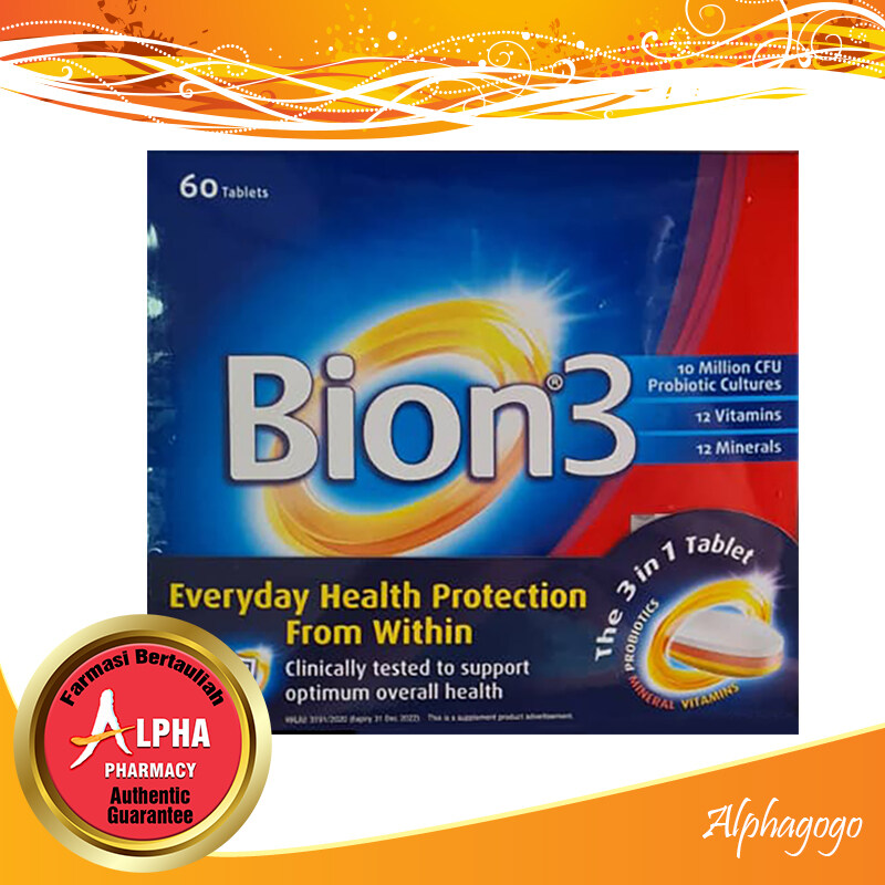 Bion 3 (3 Layered Gastro - Probiotic Coating) Multivitamins Minerals ...