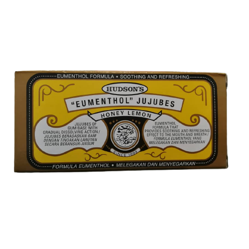 HUDSON'S " Eumenthol " Jujubes Tin 50g (Classic / Honey Lemon) | Lazada