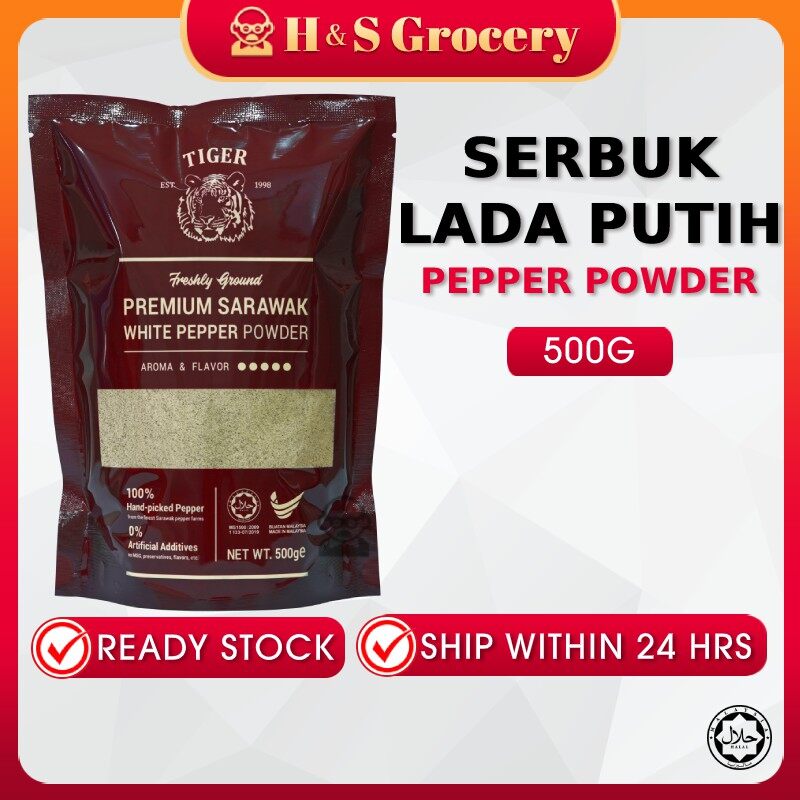 Tiger Serbuk Lada Putih Sarawak / Premium Sarawak White Pepper Powder ...