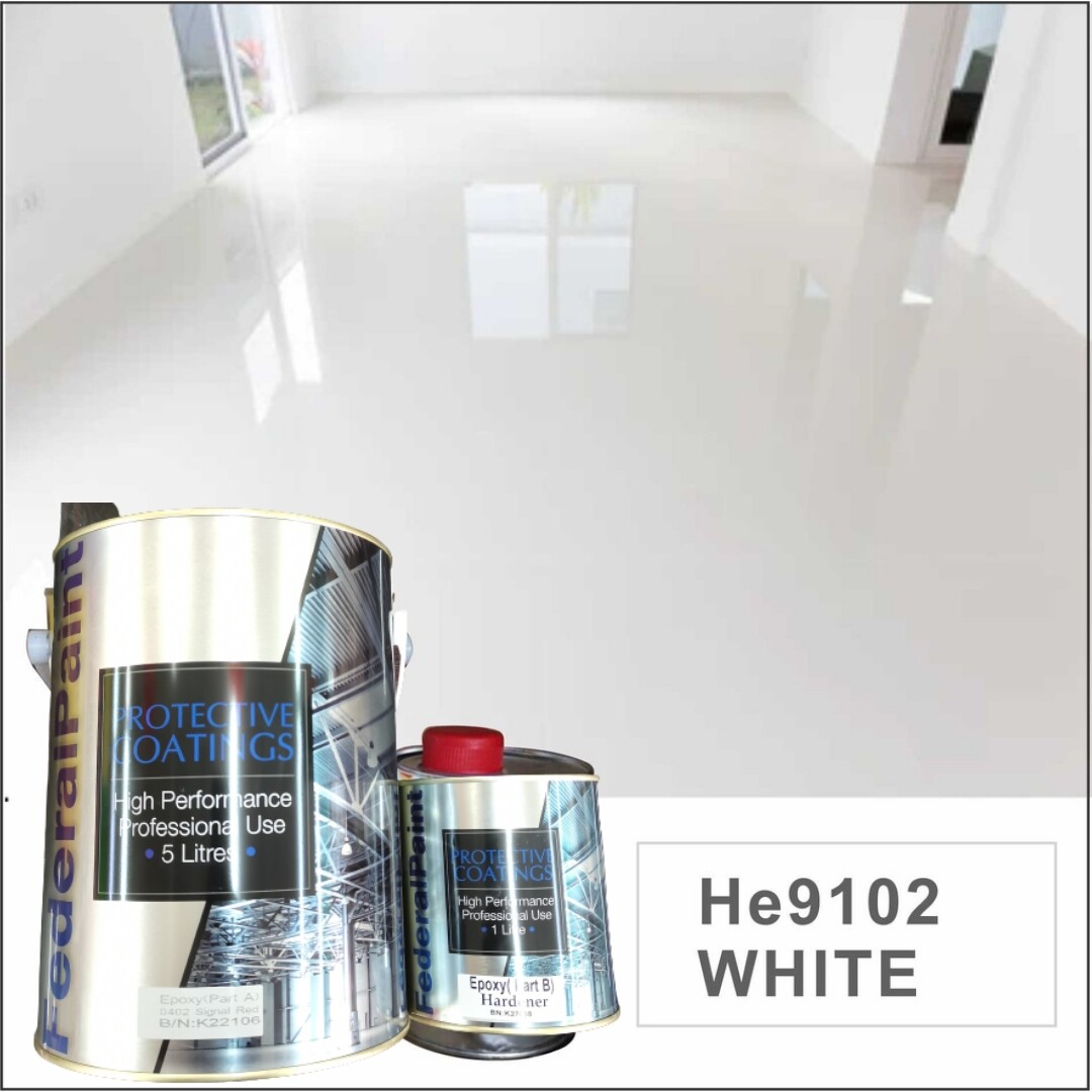 white 9102 ( 5L ) HEAVY DUTY EPOXY FEDERAL PAINT WATERPROOF FLOOR PAINT ...