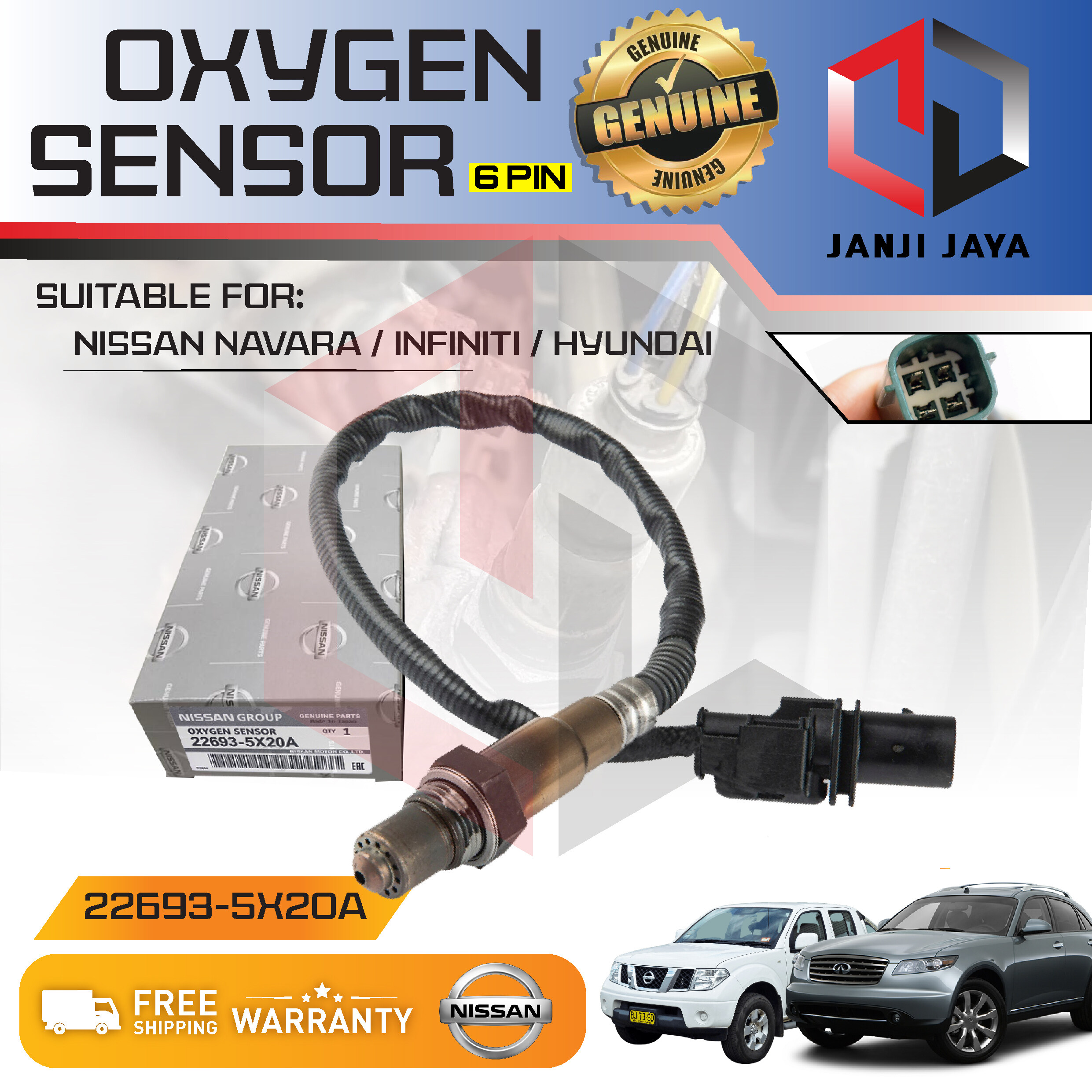 Oxygen Sensor Nissan Navara Infiniti Hyundai Matrix Mini Exhaust O2 Air ...