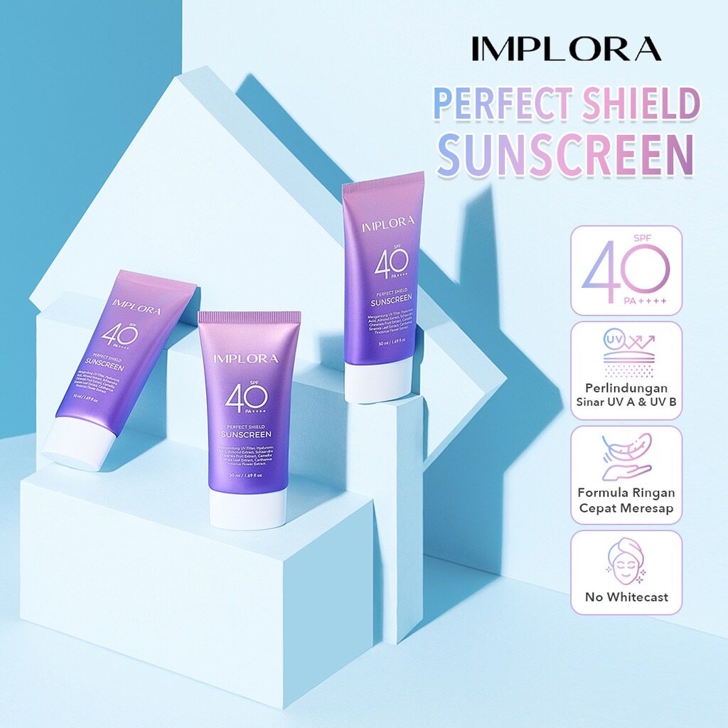 Implora Perfect Shield Sunscreen SPF 40 PA++++ Skincare Daily Sunblock | Lazada