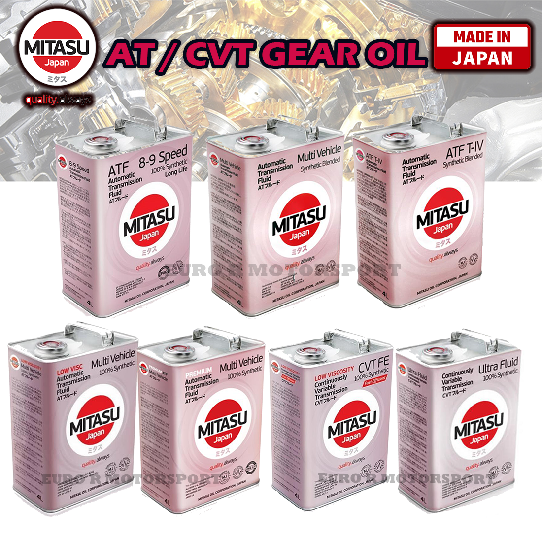 MITASU GEAR OIL ATF 8-9 SPEED/T-IV/MULTI VEHICLE/LOWVICS MULTI VEHICLE ...