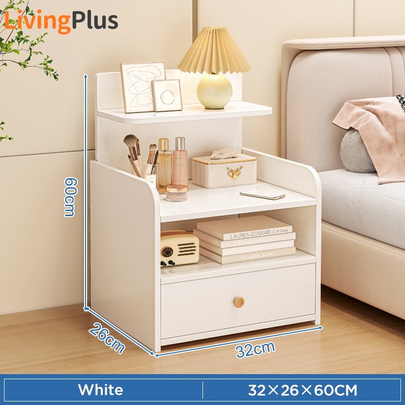 Side Table Bedside Table Drawer Storage Small Cabinet Living Room ...