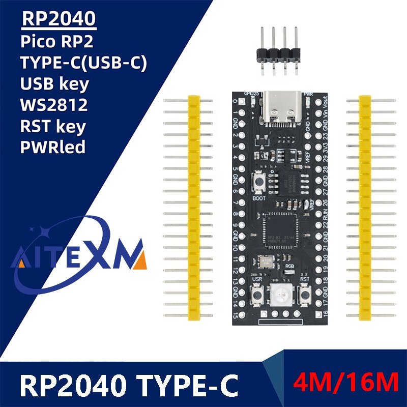 Rp2040 Core Board Type C Usb C สำหรับ Raspberry Core Board Rp2 Raspberry Pi Pico Micropython