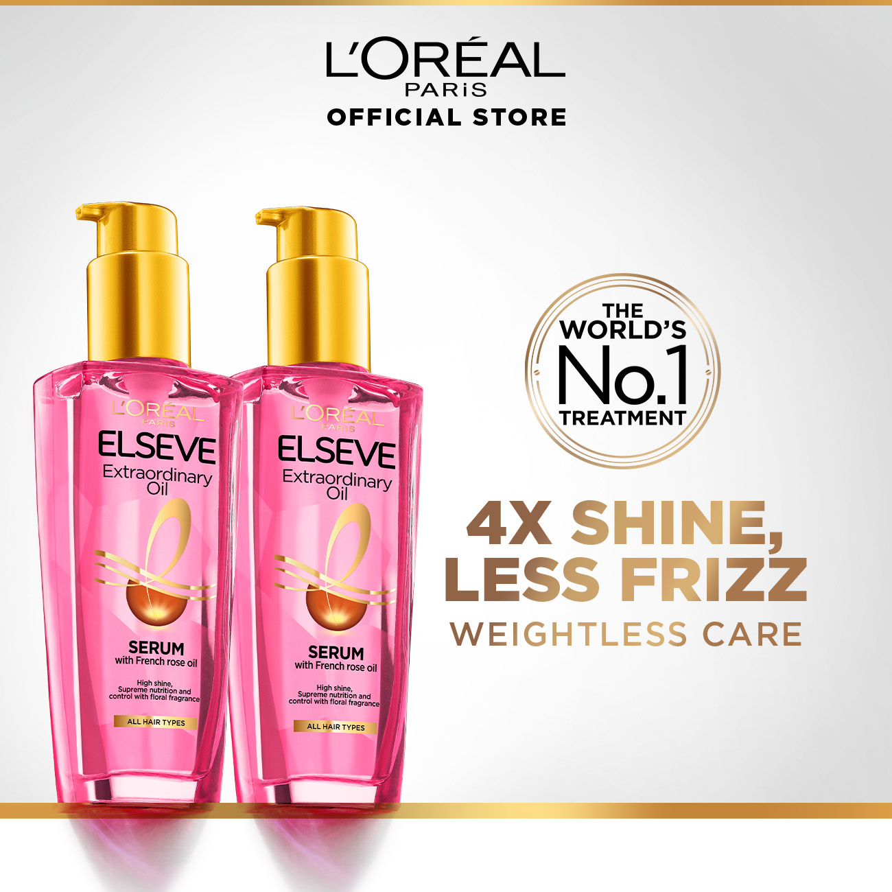 L'Oreal Paris Elseve Extraordinary Oil Hair Treatment Set - Pink (100ml ...