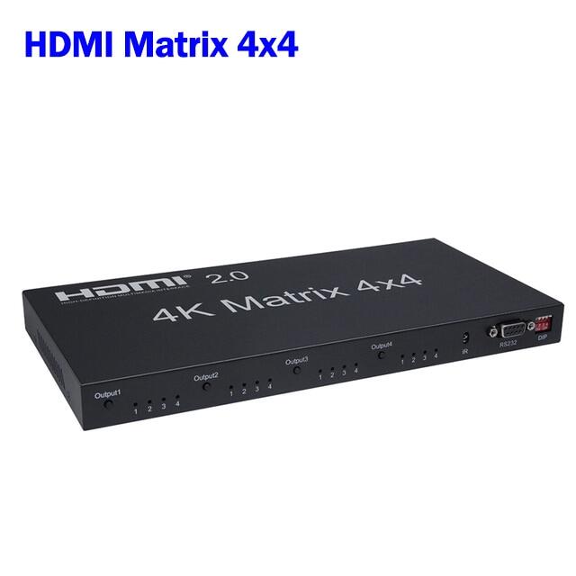 4K 60Hz True HDMI Matrix 4x4 HDMI 2.0 Matrix 2x4 4x2 4x4 Switch ...