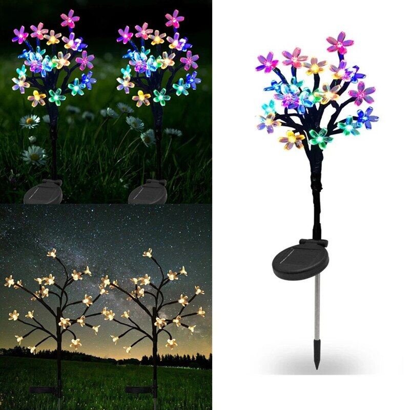 Solar Lamp Solar Garlands Light Peach Flower Solar Lamp Power LED ...