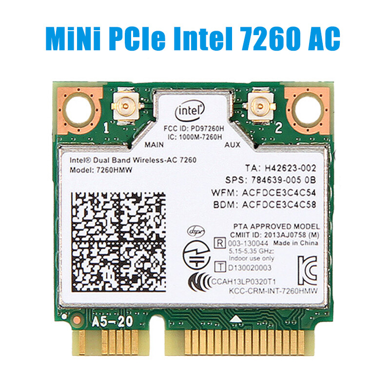 1200Mbps Wireless Intel 7260 AC Wifi Card 7260HMW Half Mini PCI E 2 4G 1200Mbps Wireless Intel 7260 AC Wifi Card 7260HMW Half Mini PCI E 2 4G