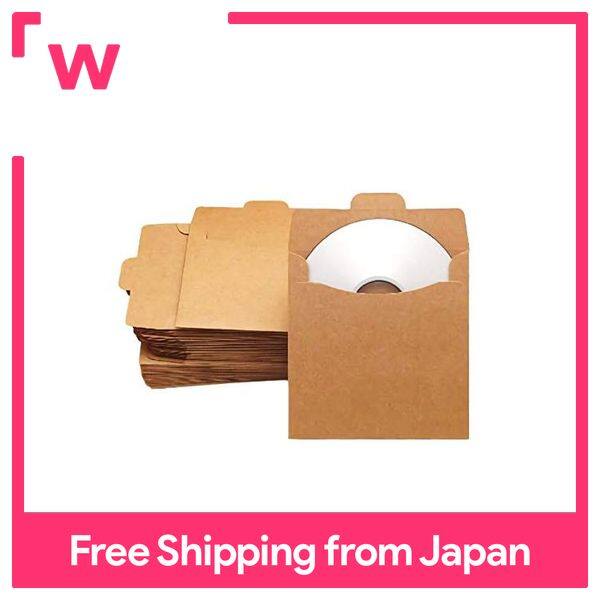 [Uregish] Kraft paper Plain CD DVD Organizing storage case 50 sheets ...