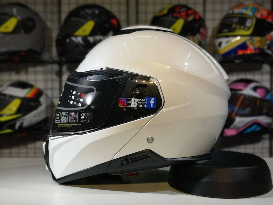 Original GSB S-362 Pearl White Modular/Flip Up Helmet | Lazada
