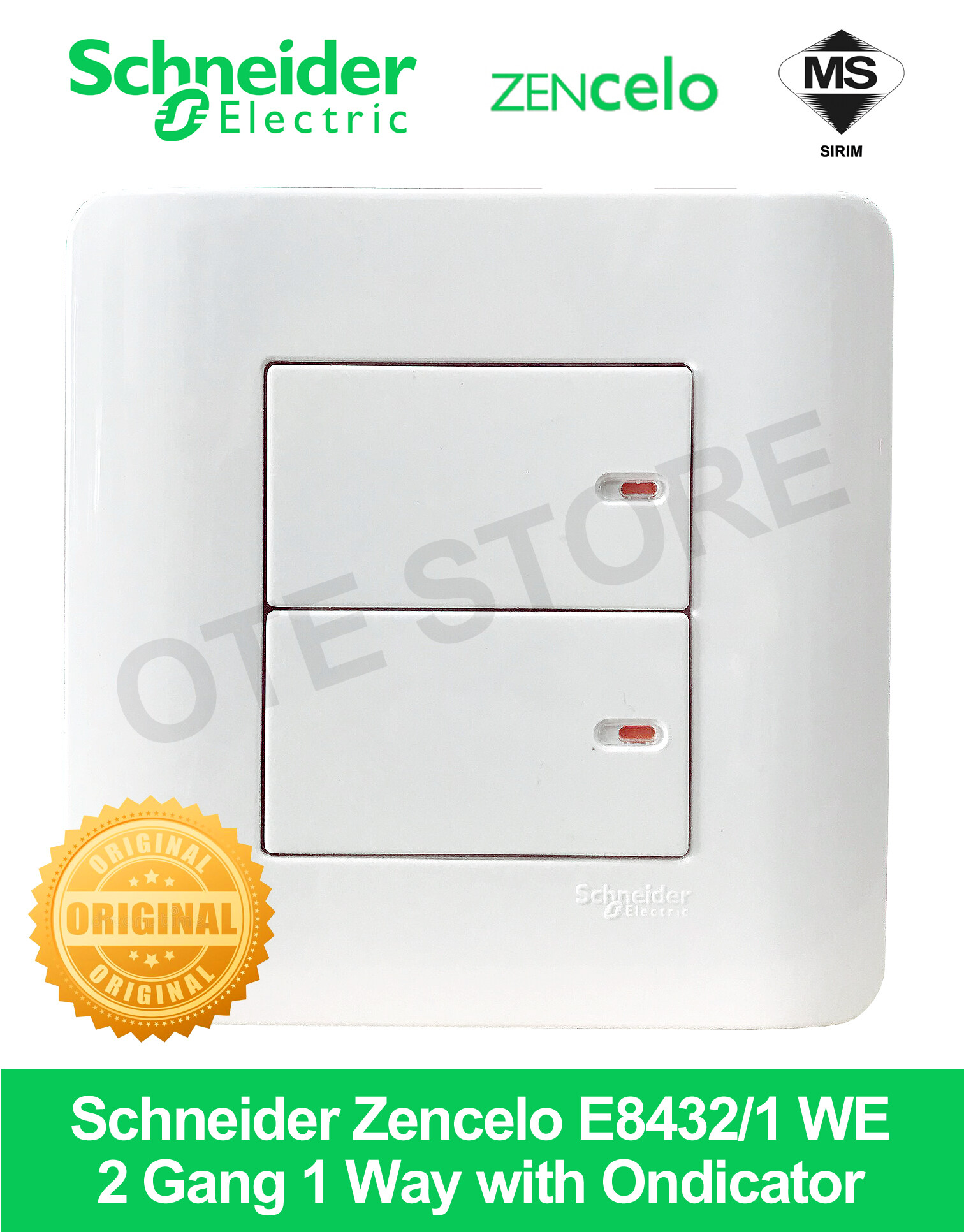 Schneider ZENcelo Series Flush Switch and Socket Outlet (White) | Lazada