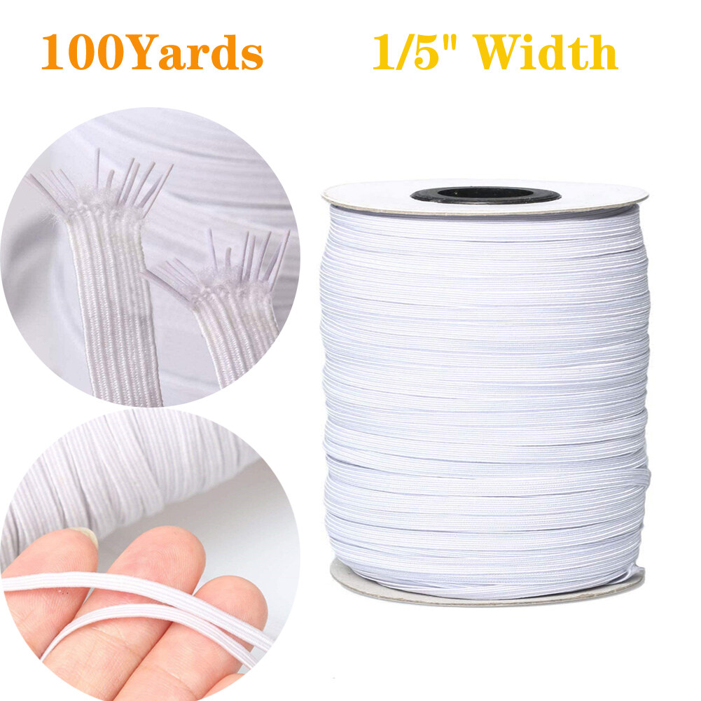 [Ready Stock] 5mm Width Elastic Bands for Sewing Braided Elastic Cord ...