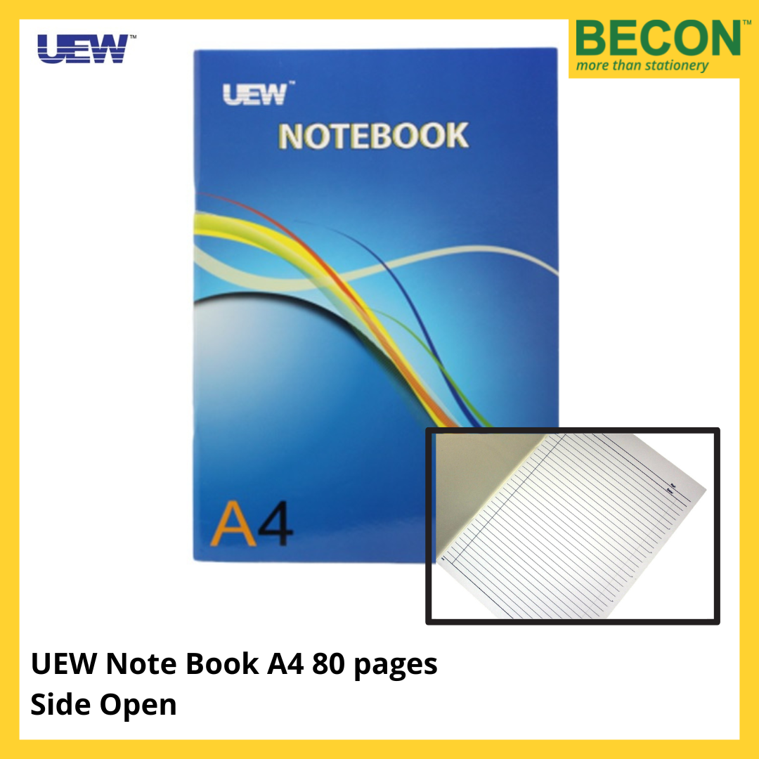 UEW Note Book A4 80pgs Side Open | Lazada