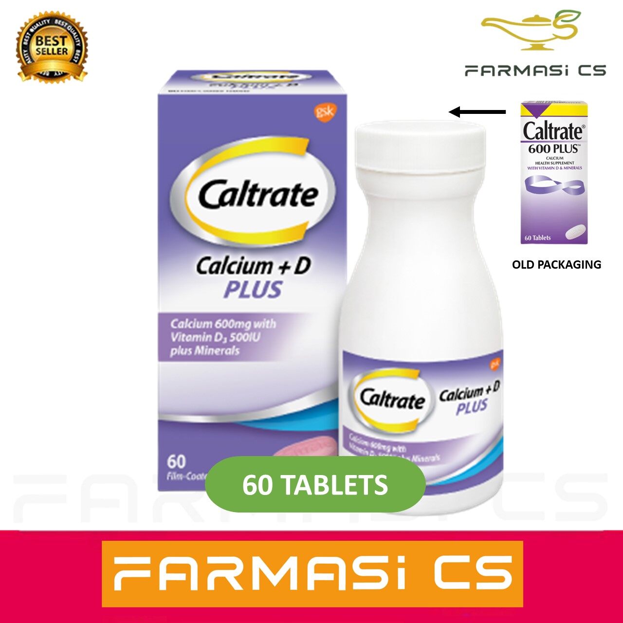 Caltrate Calcium + D Plus 60 tablets EXP:09/2025 [ Calcium 600mg ...