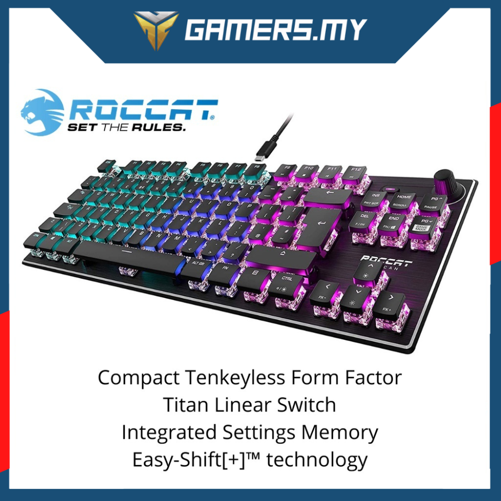 ROCCAT Vulcan TKL Compact Mechanical RGB Gaming Keyboard - AIMO ...