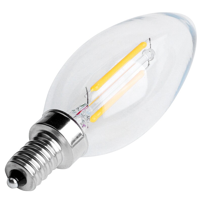 4X Dimmable E12 2W COB Edison Candle Flame Filament LED Light Bulb Lamp 10x3.5cm - JonesMayer ...