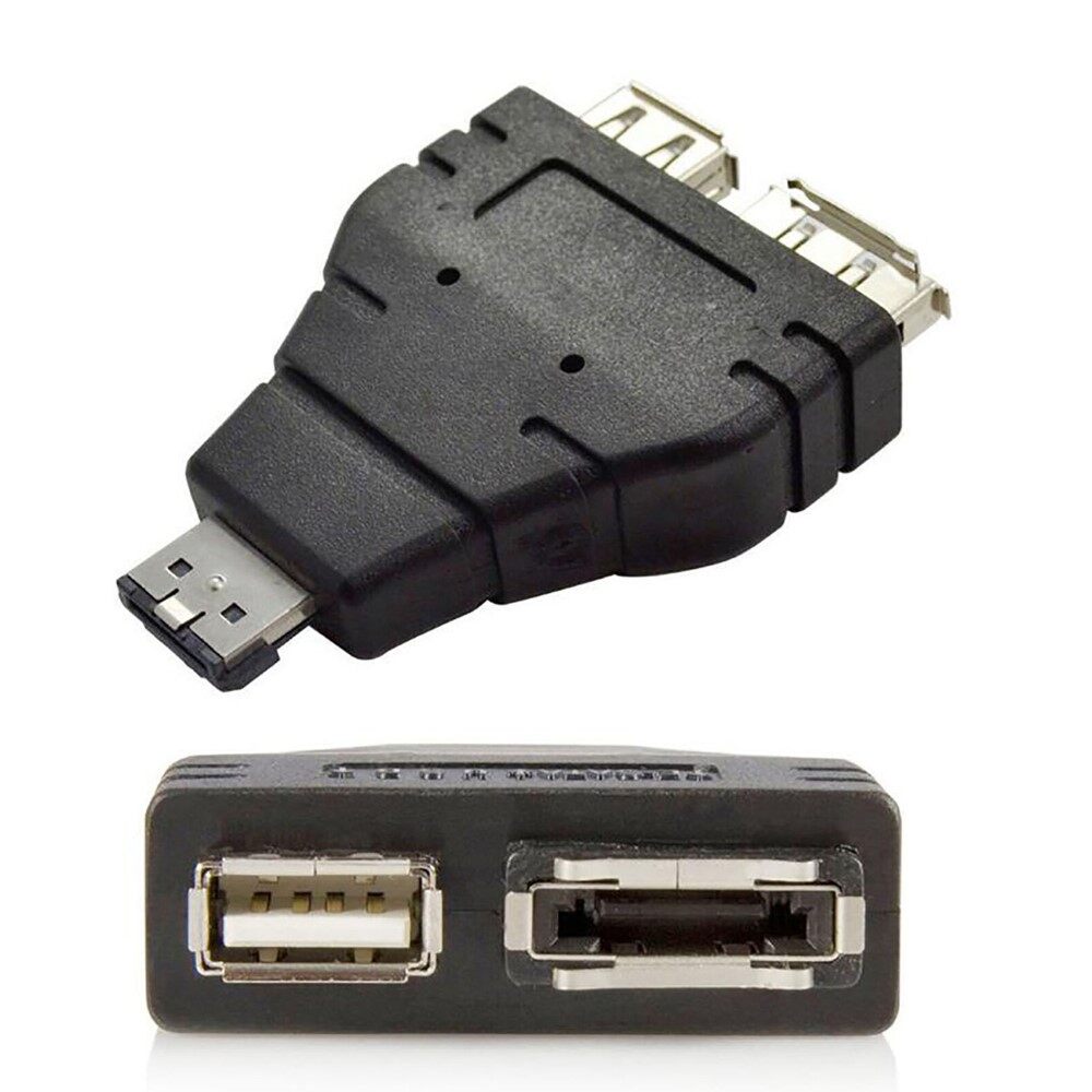 【NEW】2 In 1 Power eSATA To eSATA USB Combo Splitter Converter Adapter ...
