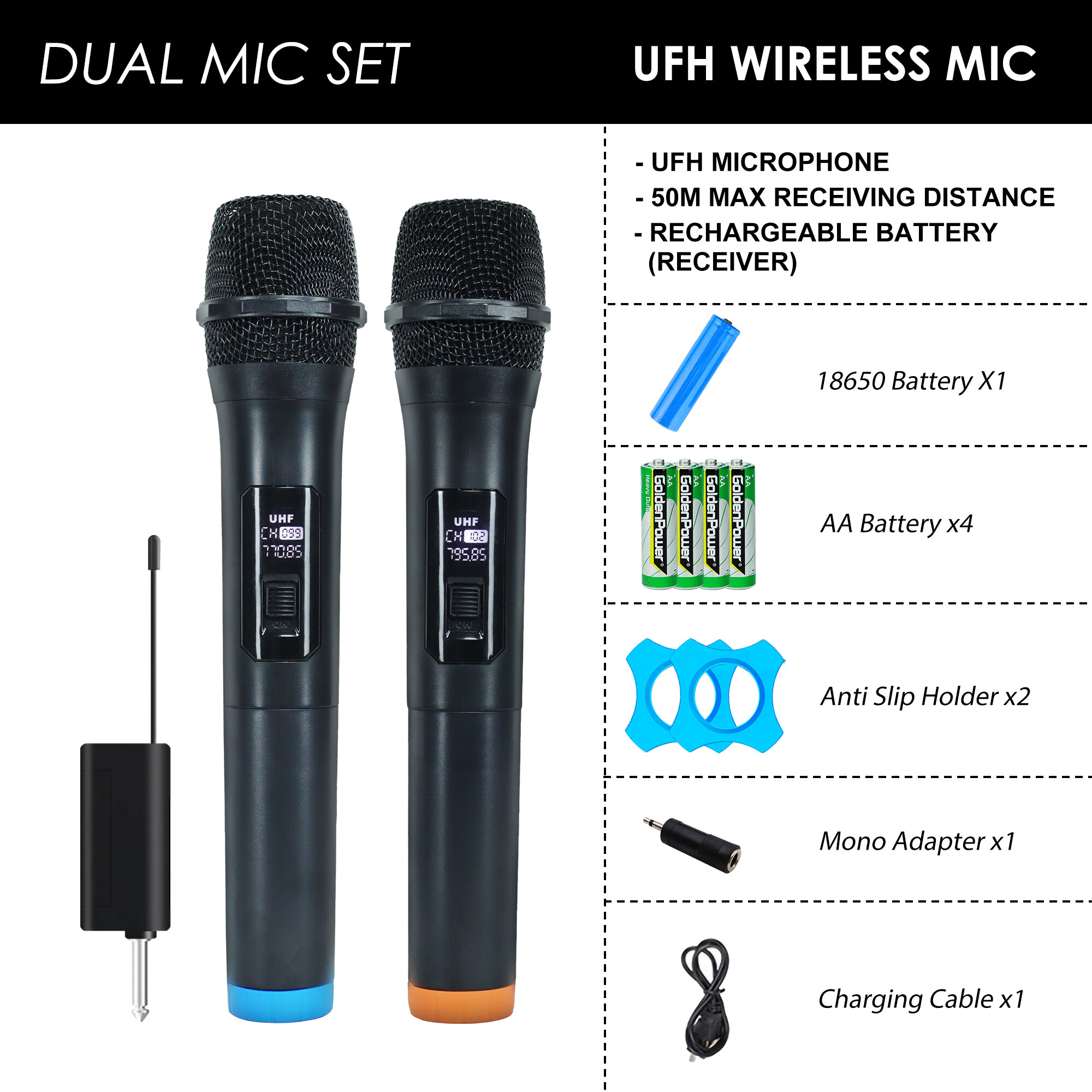 Wireless Microphone Uhf Wireless Microphone Handheld Microphone ...