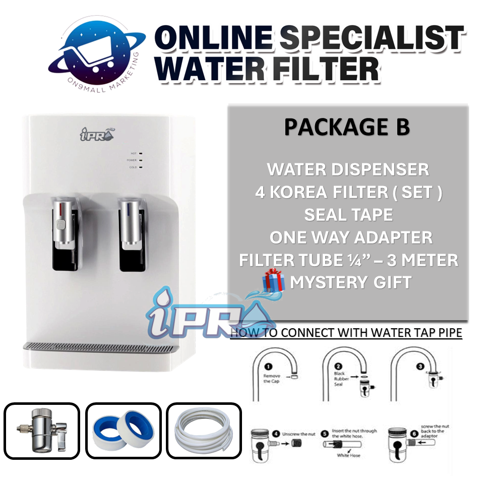 Ipro Hot Normal Desktop Water Dispenser Penapis Air 522 - 4 Stages ...