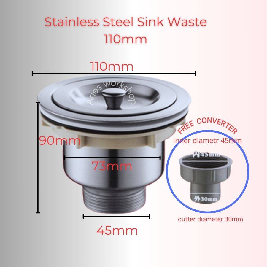 Stainless Steel Sink Waste Trap / sus304 Sink Trap / Basin Trap Kitchen ...