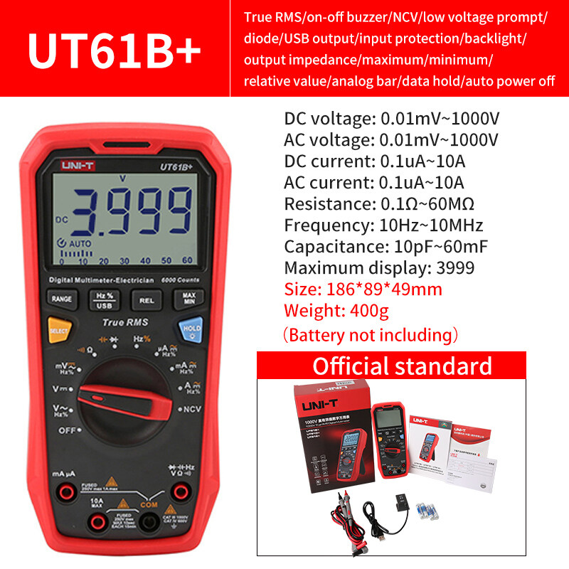 【Ready stock】UNI-T UT61B+ UT61E+ UT61D+ Handheld Professional Digital ...