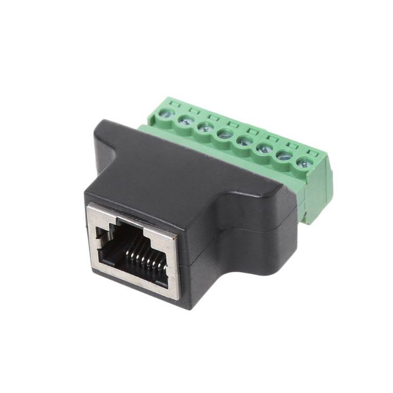【ES】RJ45 Female To Screw Terminal 8 Pin Connector Ethernet Cable ...