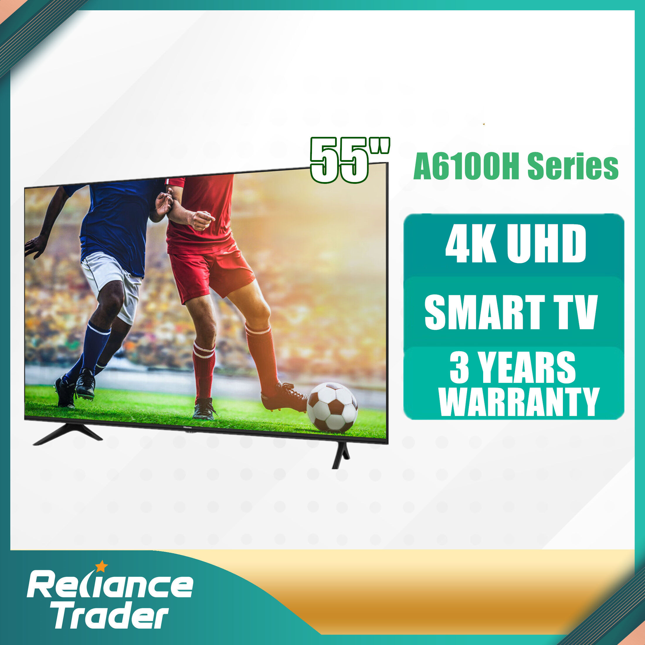 Hisen 55" 4K UHD A6100H Series SMART LED TV 55A6100H | Lazada