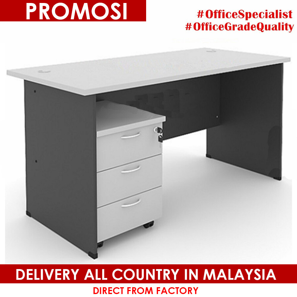 GT127 - 4,5,6 FEET Office Table Set With Drawers Pedestal / Office Desk ...