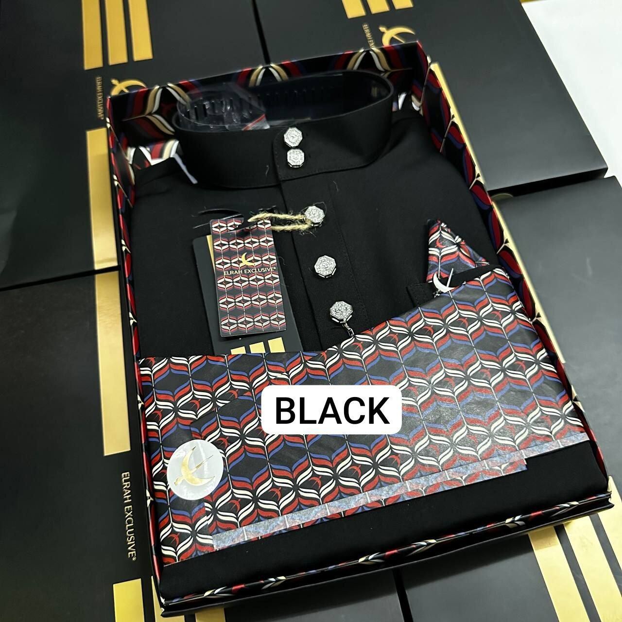 BAJU MELAYU ELRAH EXCLUSIVE ULTIMATE 2.0 (2024) BLACK & GREY EDITION ...