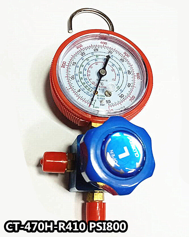 READY STOCK Single Gas Meter Manifoid Gauge Low Pressure Gauge R22 R410A R32 R134A R12 Aircond ...