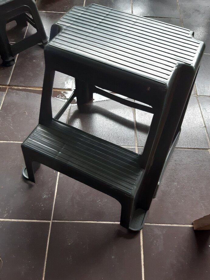 2 Steps Heavy Duty Plastic Step Chair Ladder Bangku Tangga Plastik ...