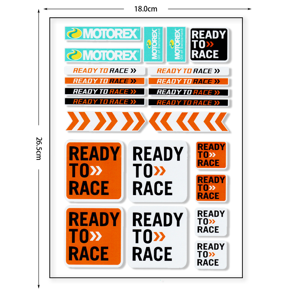 For KTM Motorcycle Stickers EXC Off-road Reflective Waterproof Helmet ...