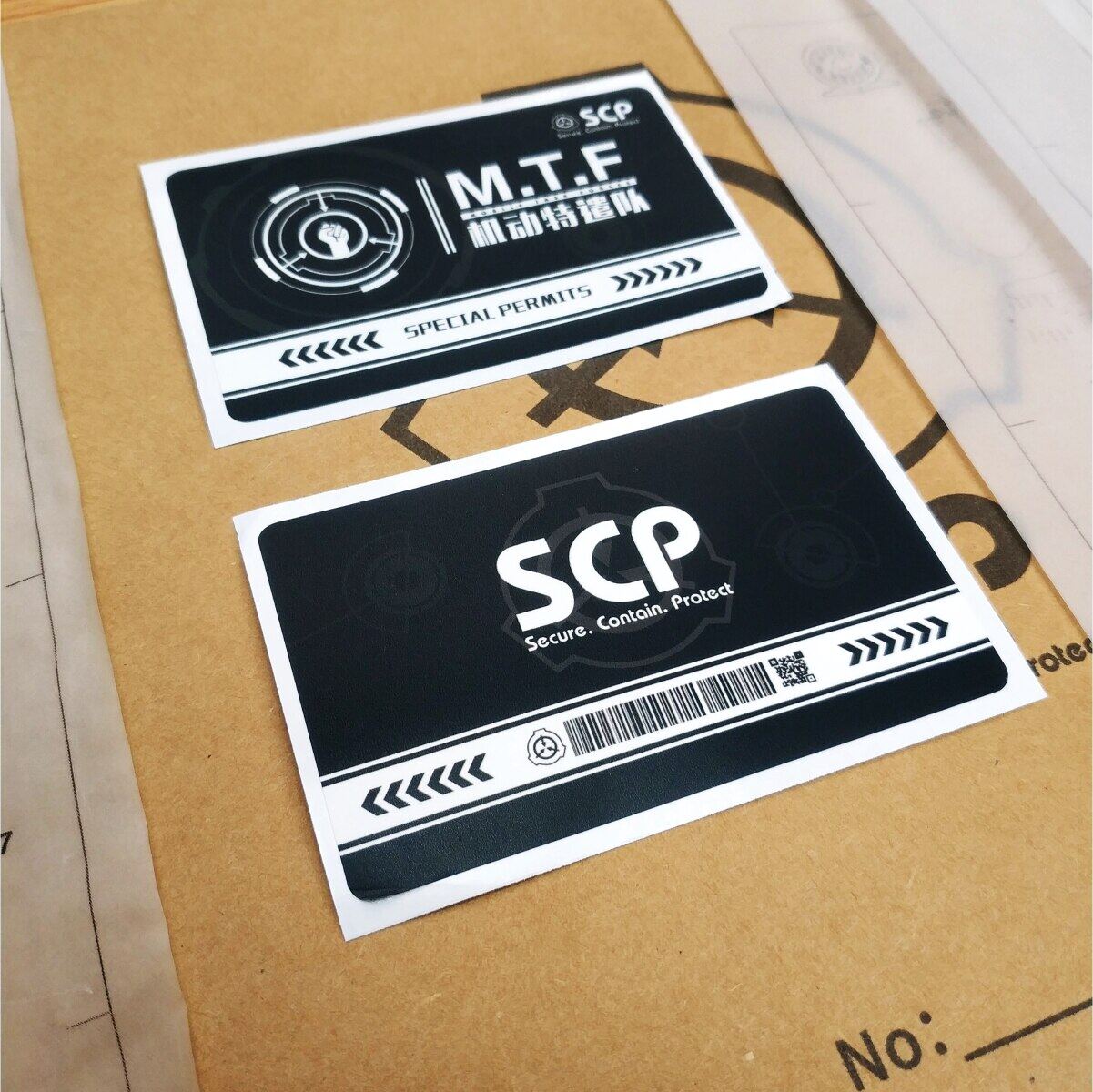 2PCS SCP M.T.F สติกเกอร์ Secure บรรจุป้องกันพิเศษบรรจุ Procedure ...