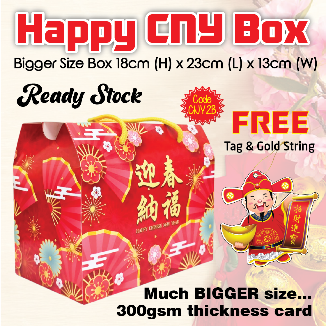 2024 CNY Gift Box / Festival Gable Box / CNY Door Gift Box / Goodies ...