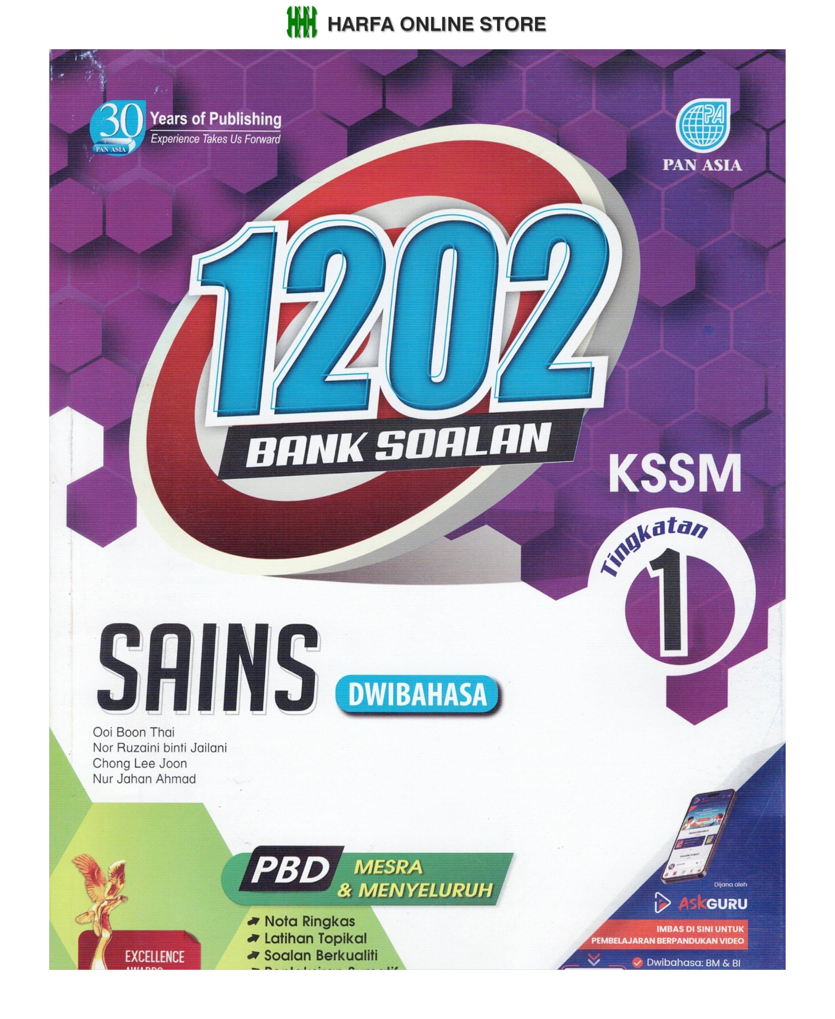 Buku Latihan Tingkatan 1: 1202 BANK SOALAN SAINS DWIBAHASA TINGKATAN 1KSSM | Lazada