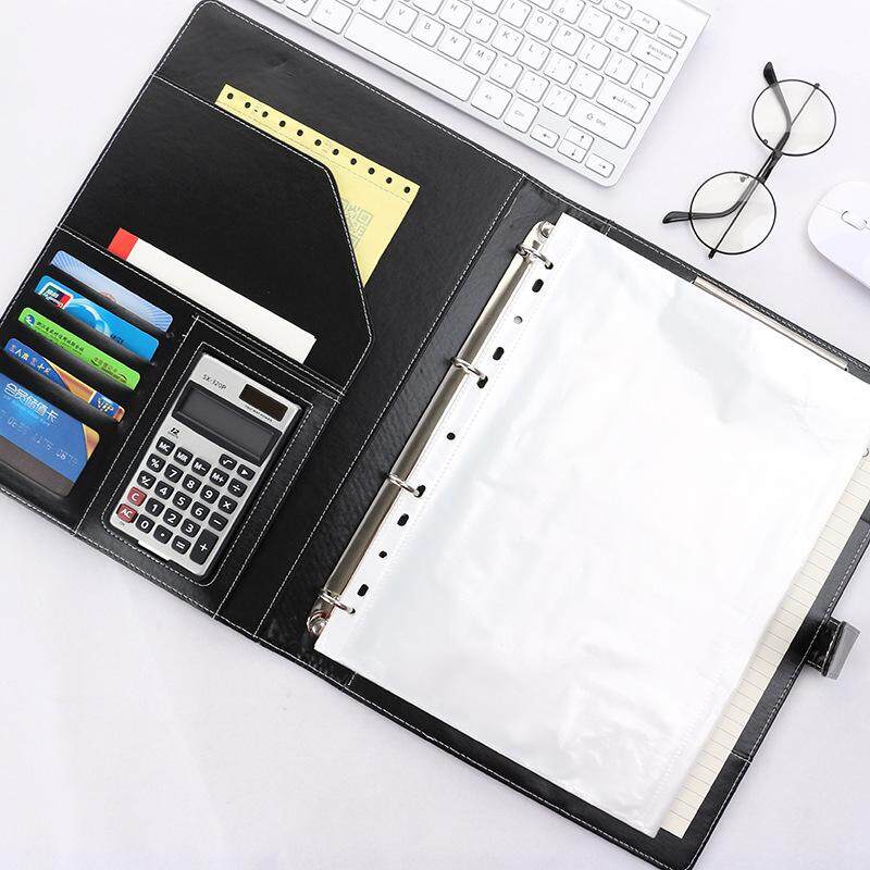MC A4 Size Manager Folder Leather Folder Multi-function Folder With ...