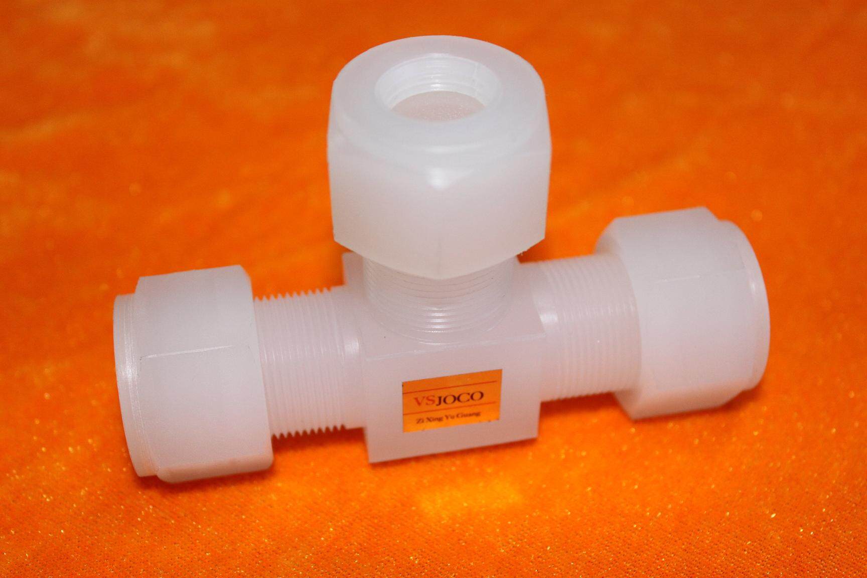 Anti-corrosion pvdf ferrule connector, PVDF ferrule tee, PVDF air pipe connector, connector ...