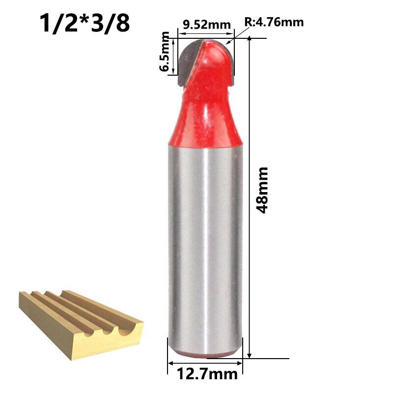 1Pc 1/4 6.35Mm Shank Nose Router Bit เครื่องตัดไม้ C รัศมี Core กล่องคา ...