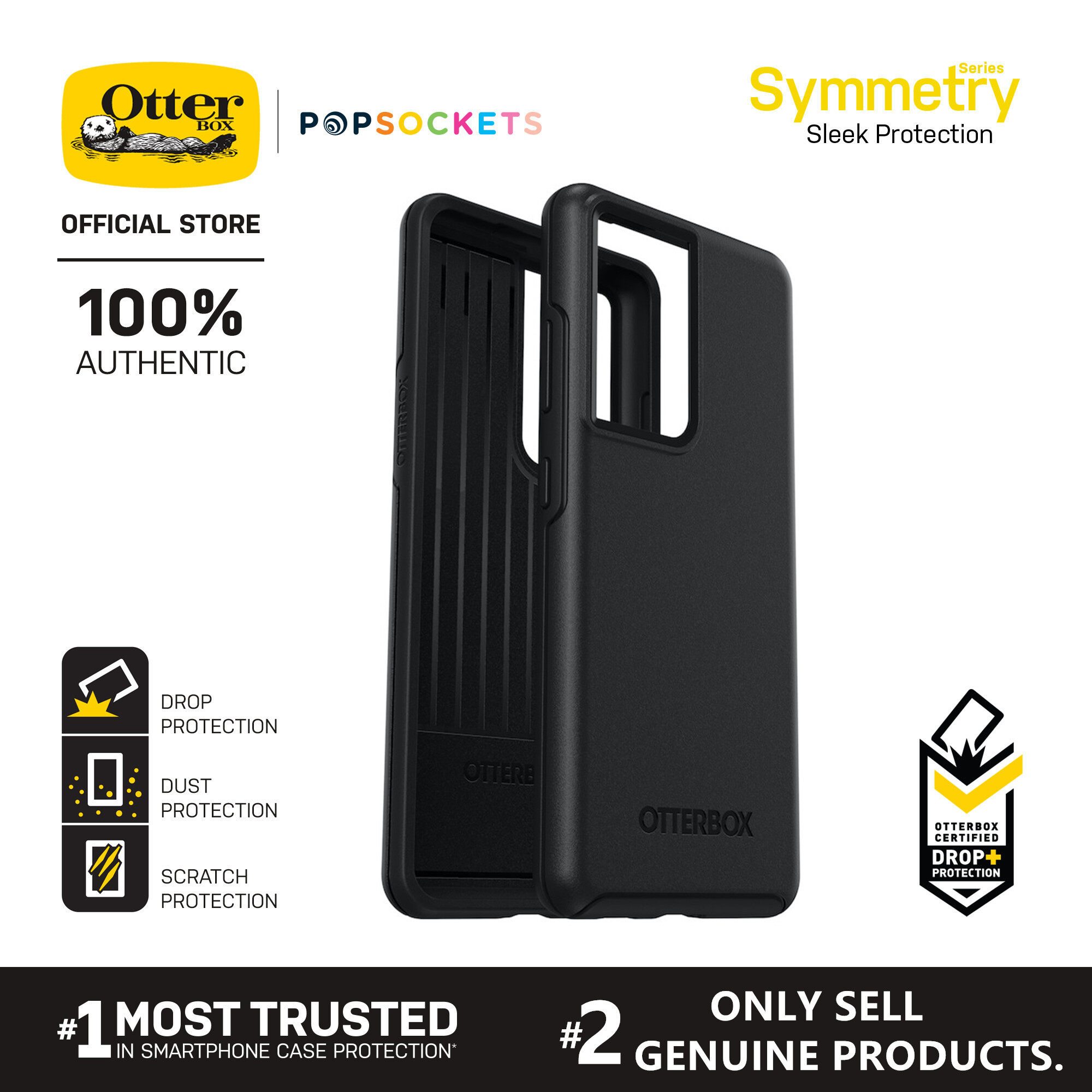 อย่างเป็นทางการ Otterbox Symmetry Case สำหรับ Samsung Galaxy S21 Ultra